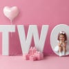 Digital 4th Birthday Four Backdrop, Birthday Four Background, Baby Girl ...