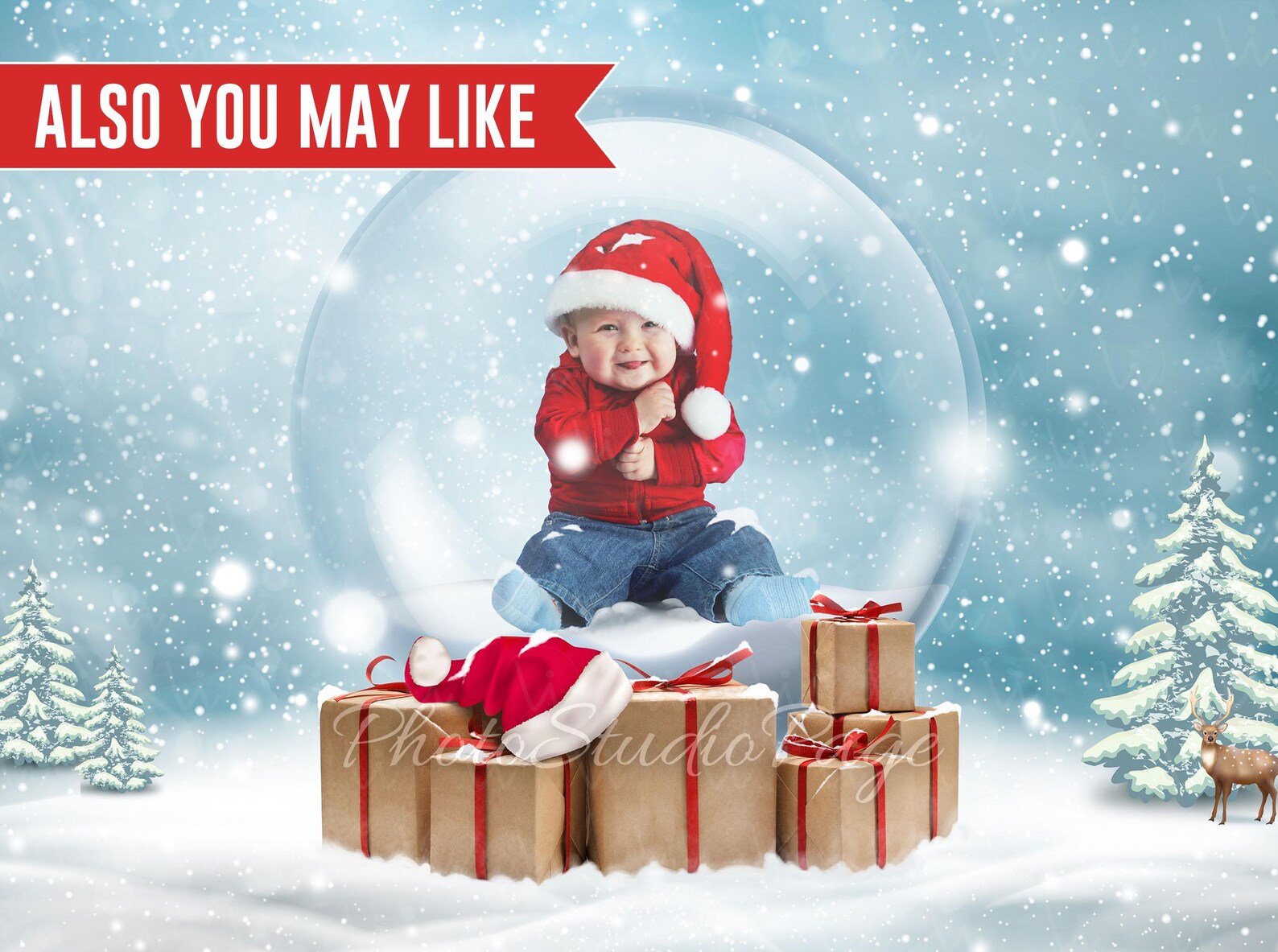 Digital Christmas Backdrop for Your Baby Christmas Background ...