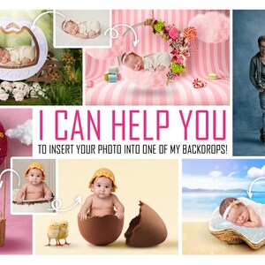 Digital Baby Boy Backdrop - Photography Tools Newborn Photo Shoot ...