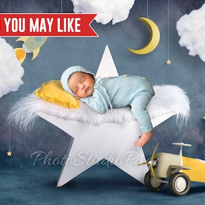 Newborn Digital Backdrop, Baby Boy Girl White Background on Photography ...