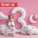 Digital 4th Fourth Birthday Four Backdrop Photography for Baby Girl ...