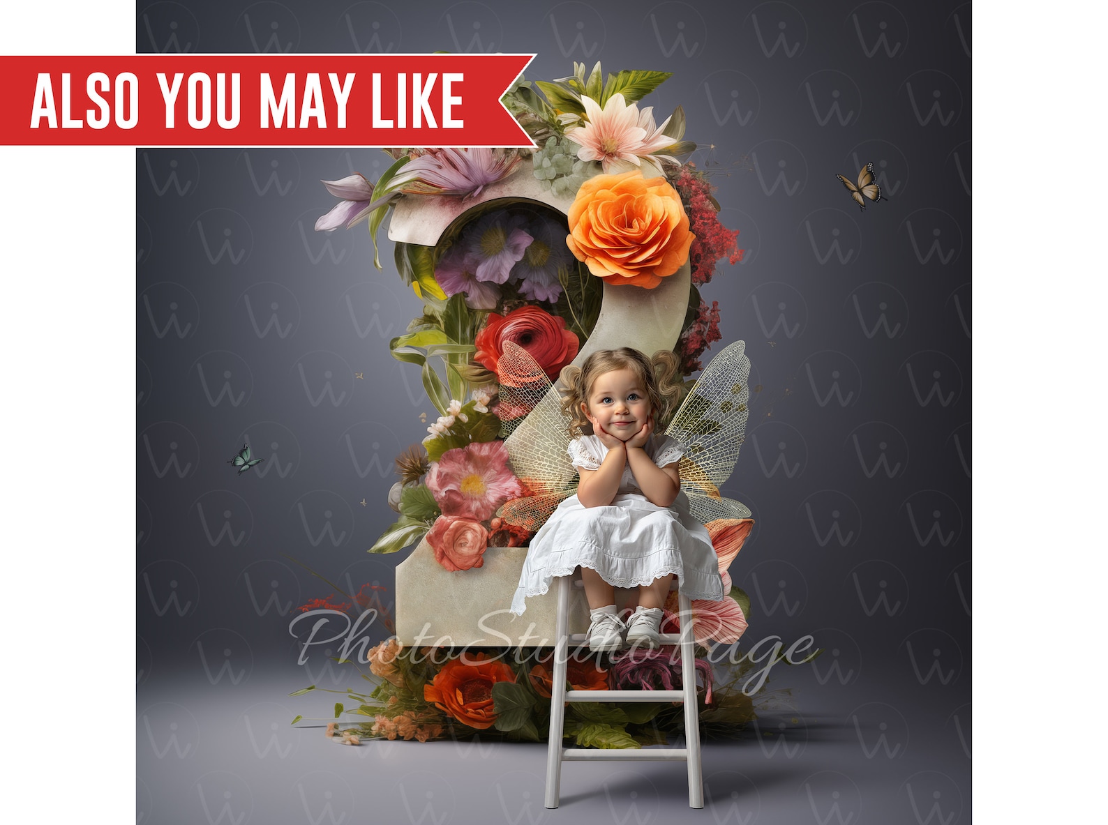 Digital Birthday Backdrop 3rd Birthday Background Three Years Old ...