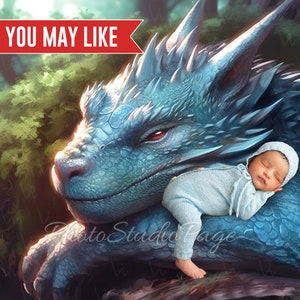Digital Newborn Dragons Egg Backdrop, Chinese Dragon Year Background ...