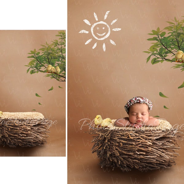 Digital Third 3 Year Birthday Backdrop, Baby Girl Birthday Background ...