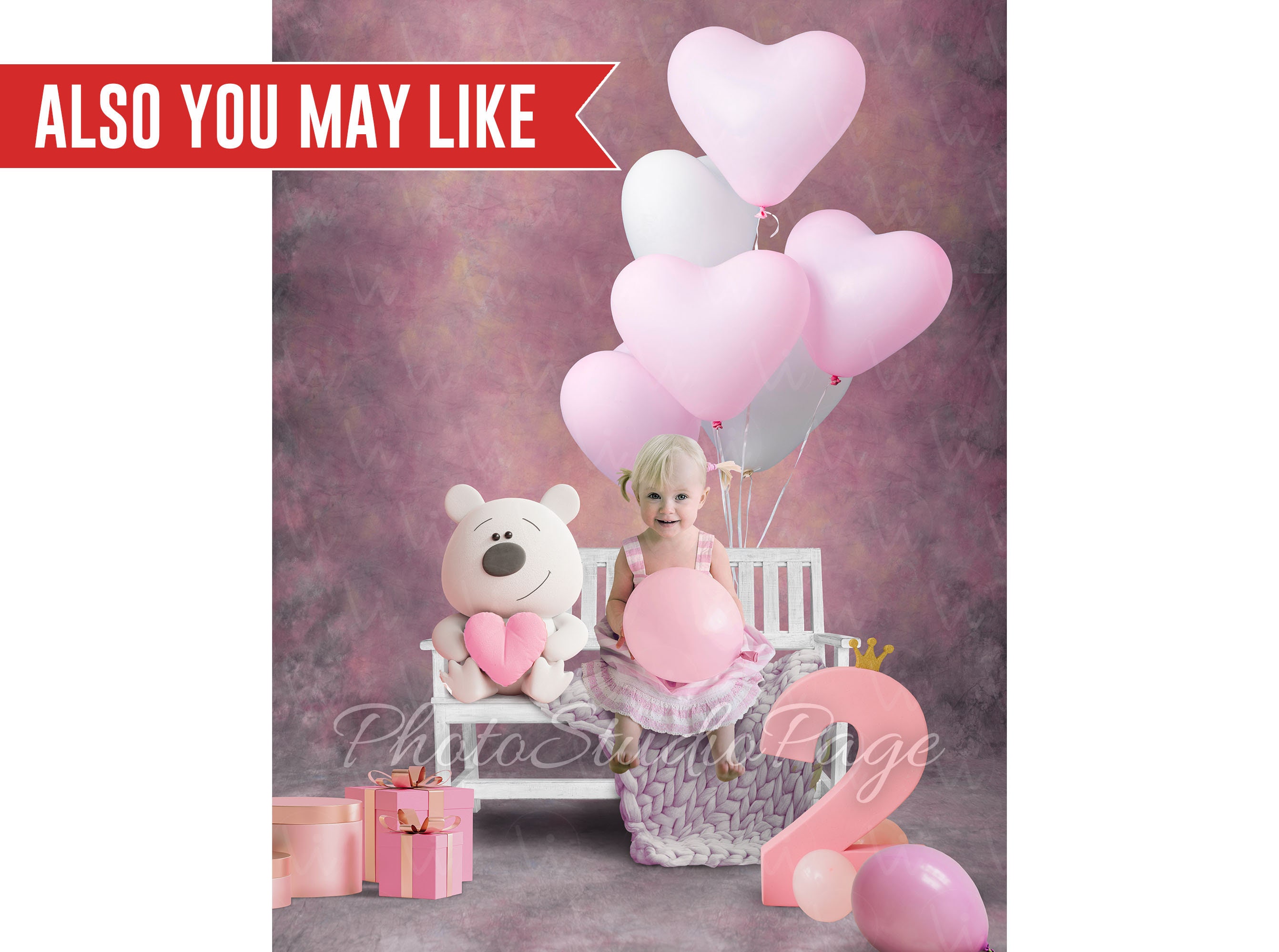 3rd Birthday Arch Background Third 3 Birthday Three Digital Backdrop ...