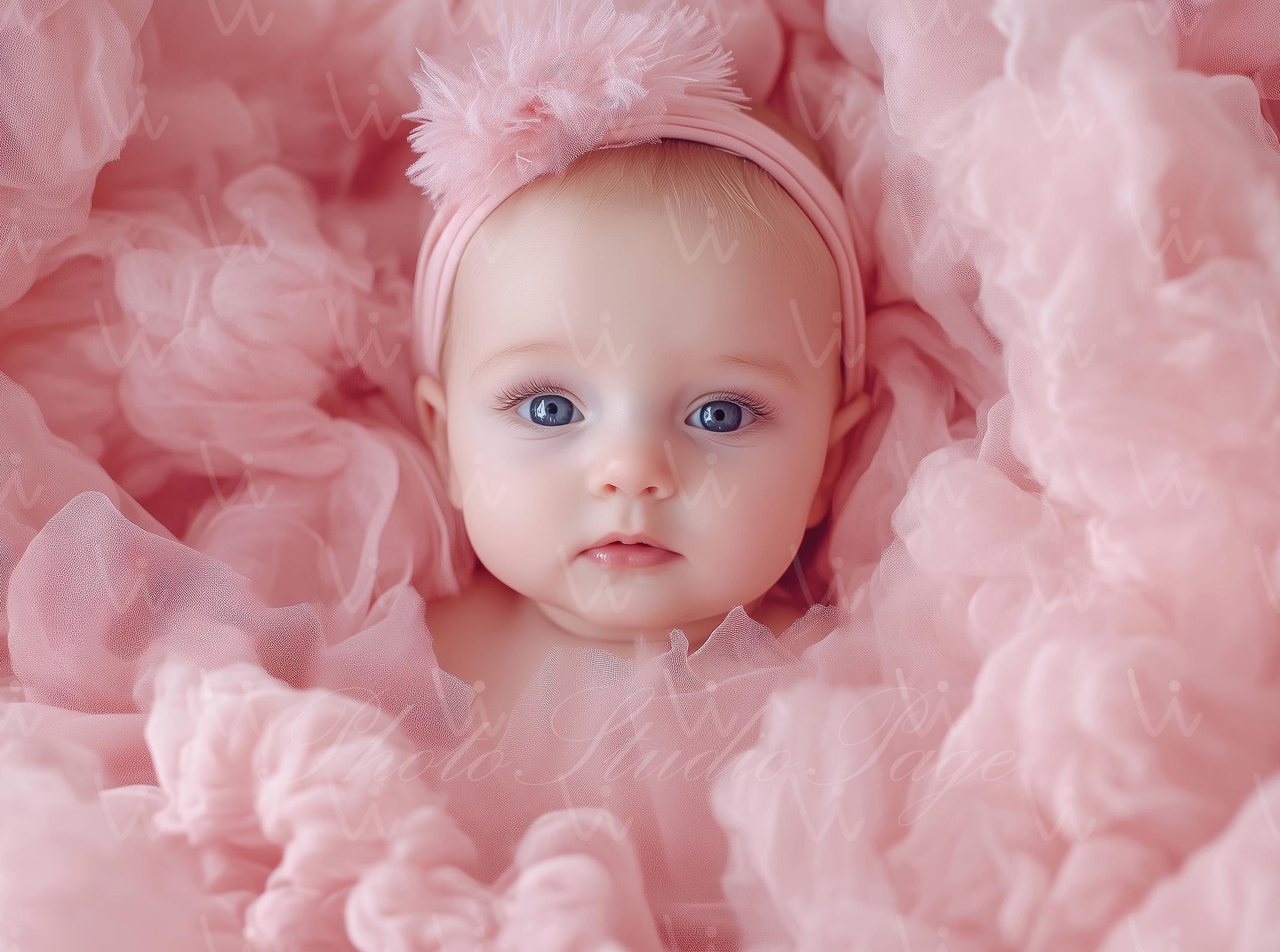 Digital Newborn Backdrop for You Daughter Portrait Pink Background ...