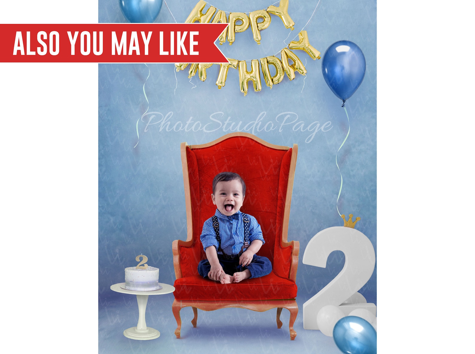 Digital 2nd Second Birthday Two Backdrop Birthday Background for Your ...