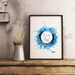 Dark Turquoise Pisces Zodiac Sign Wall Printable. Astrology Star Sign ...