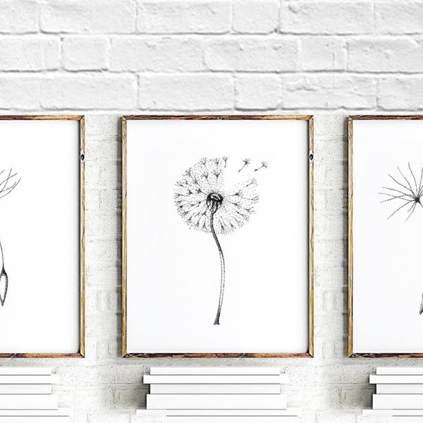 Dandelion Art - Etsy