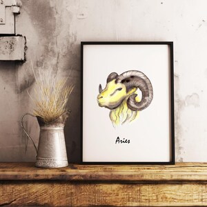 Aries Zodiac Sign Printable Poster. Astrology Gift for Aries. - Etsy
