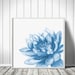 Azure Blue Lotus Flower Art Print for Yoga Studio Wall Decor - Etsy