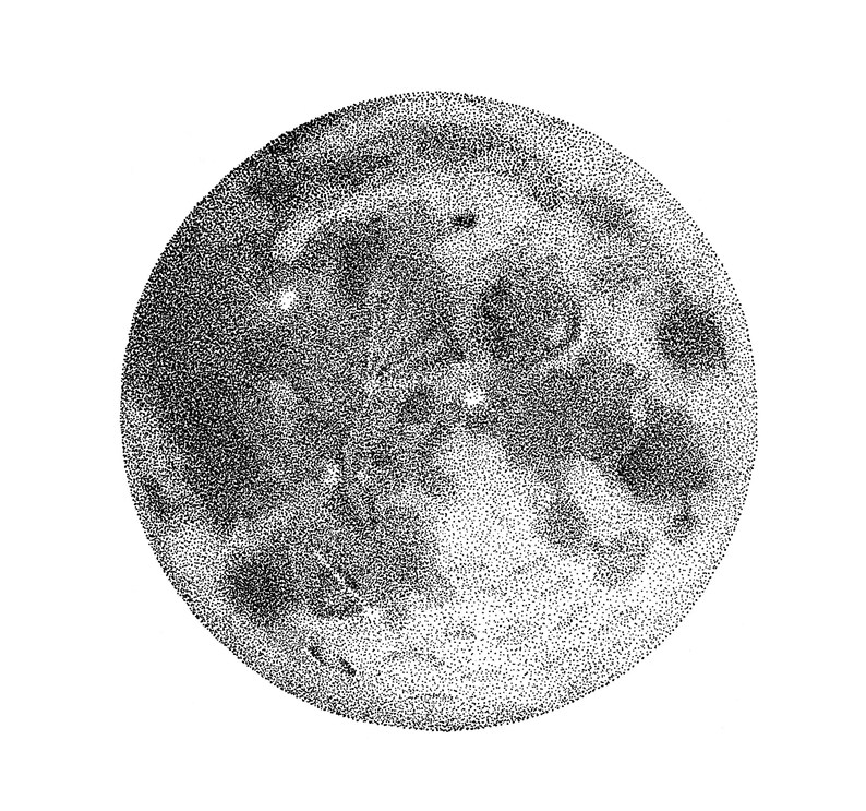 Dotwork Moon Cycle Wall Art Set of 5 Prints for Master Bedroom Wall ...