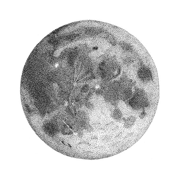 Full Moon Painting - Etsy