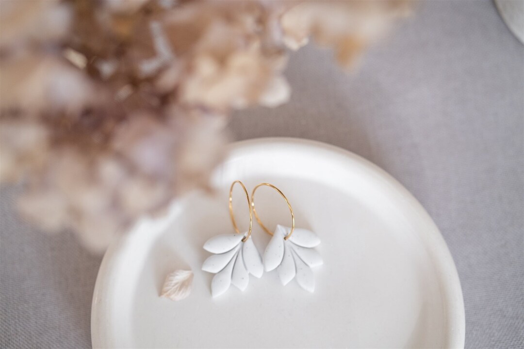 Polymer Clay Ohrringe | RONDA | Blüten Ohrringe | Statement Ohrringe ...