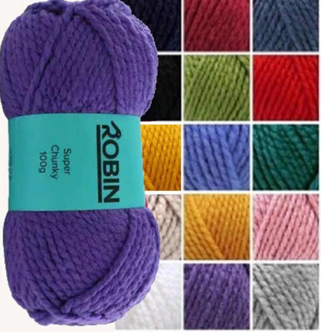 Robin Super Chunky 100g Yarn - Various Colours - Etsy UK