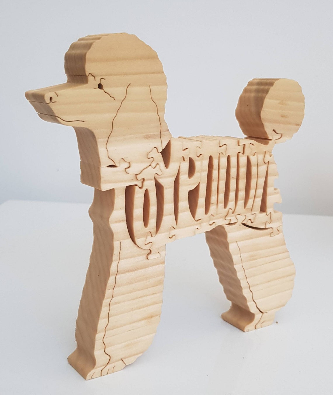 TOY POODLE Wooden Dog Puzzle | Etsy