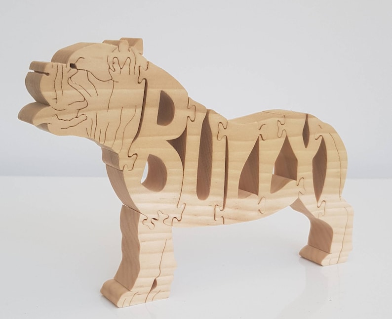 AMERICAN BULLY Wooden Puzzle - Etsy