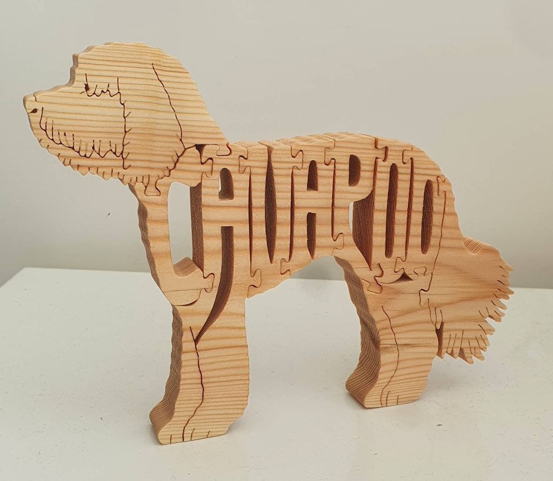 CAVAPOO Handmade Wooden Dog Jigsaw Puzzle Ornament - Etsy