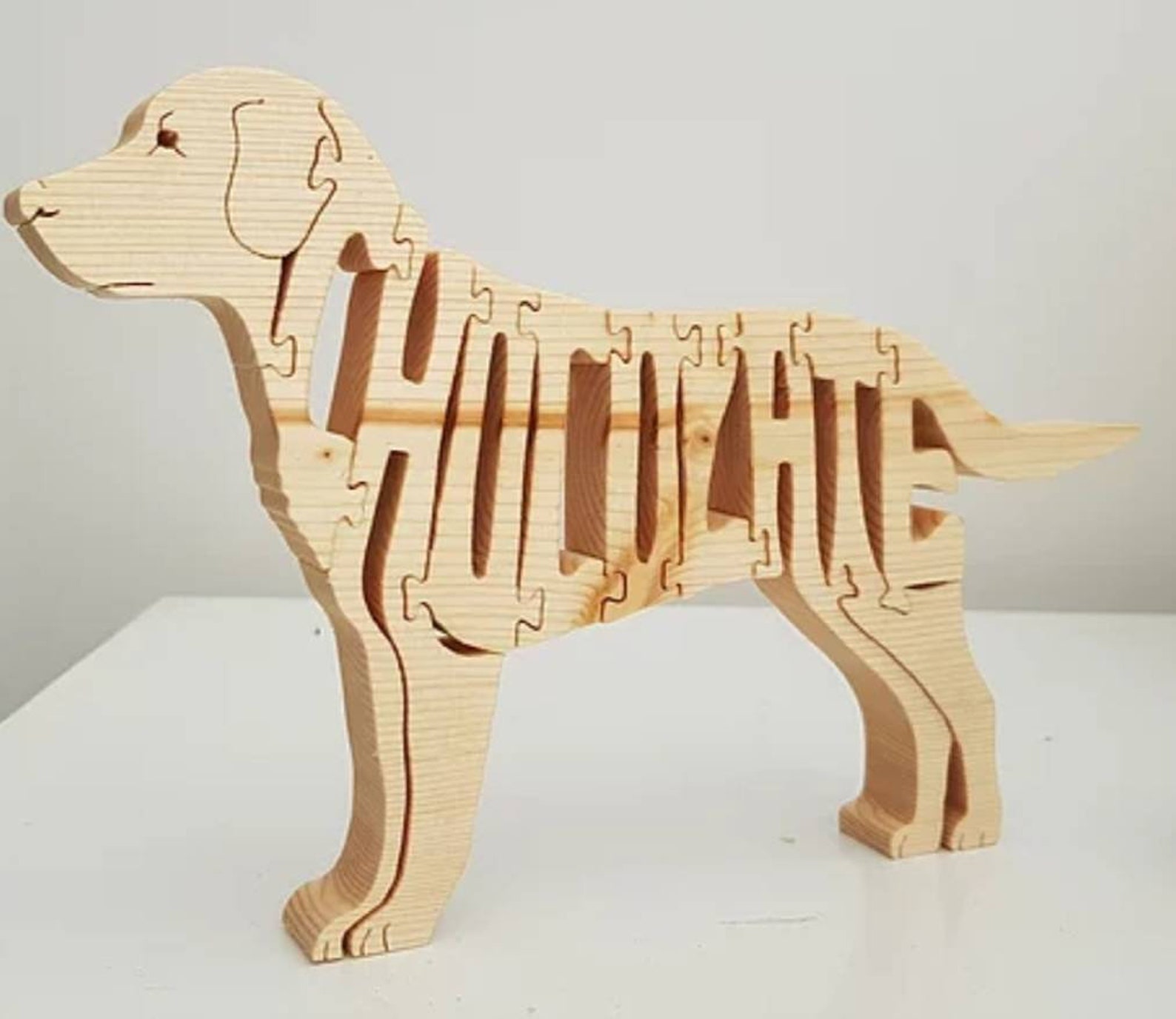 CHOCOLATE LABRADOR Handmade Wooden Dog Puzzle Ornament | Etsy