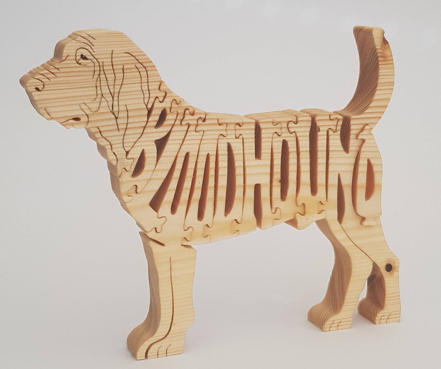 BLOODHOUND Handmade Wooden Animal Dog Puzzle Ornament - Etsy