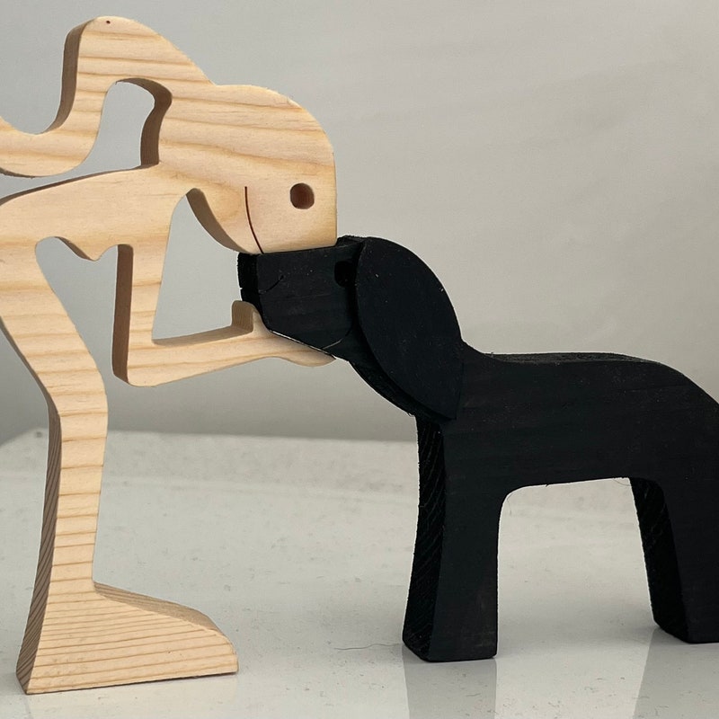 Large Wooden Dog Figure - Etsy UK