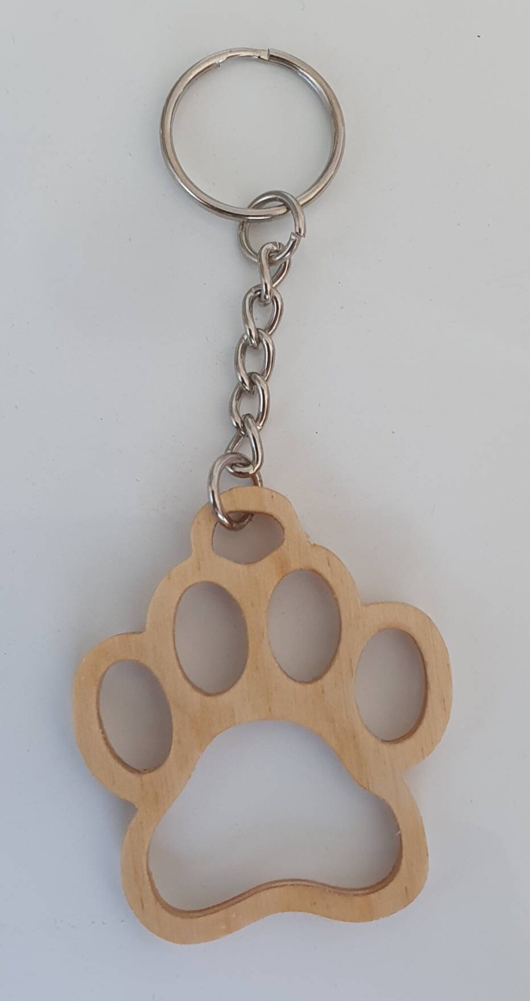 Wooden Dog/cats Paw KEYRING Handmade - Etsy