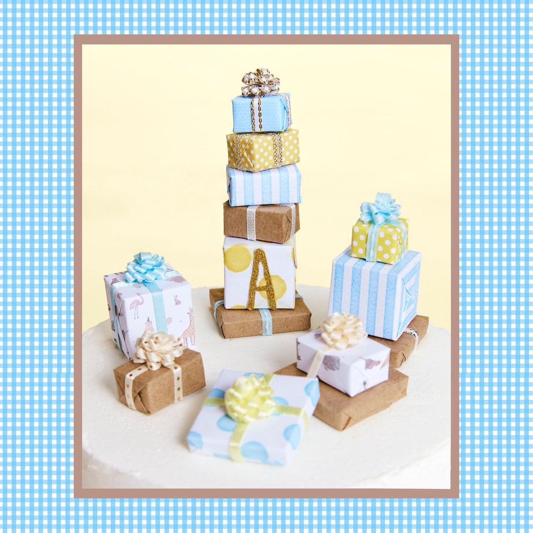 Party Animal Packages/ Miniature Presents/ Mini Cake Decorations ...