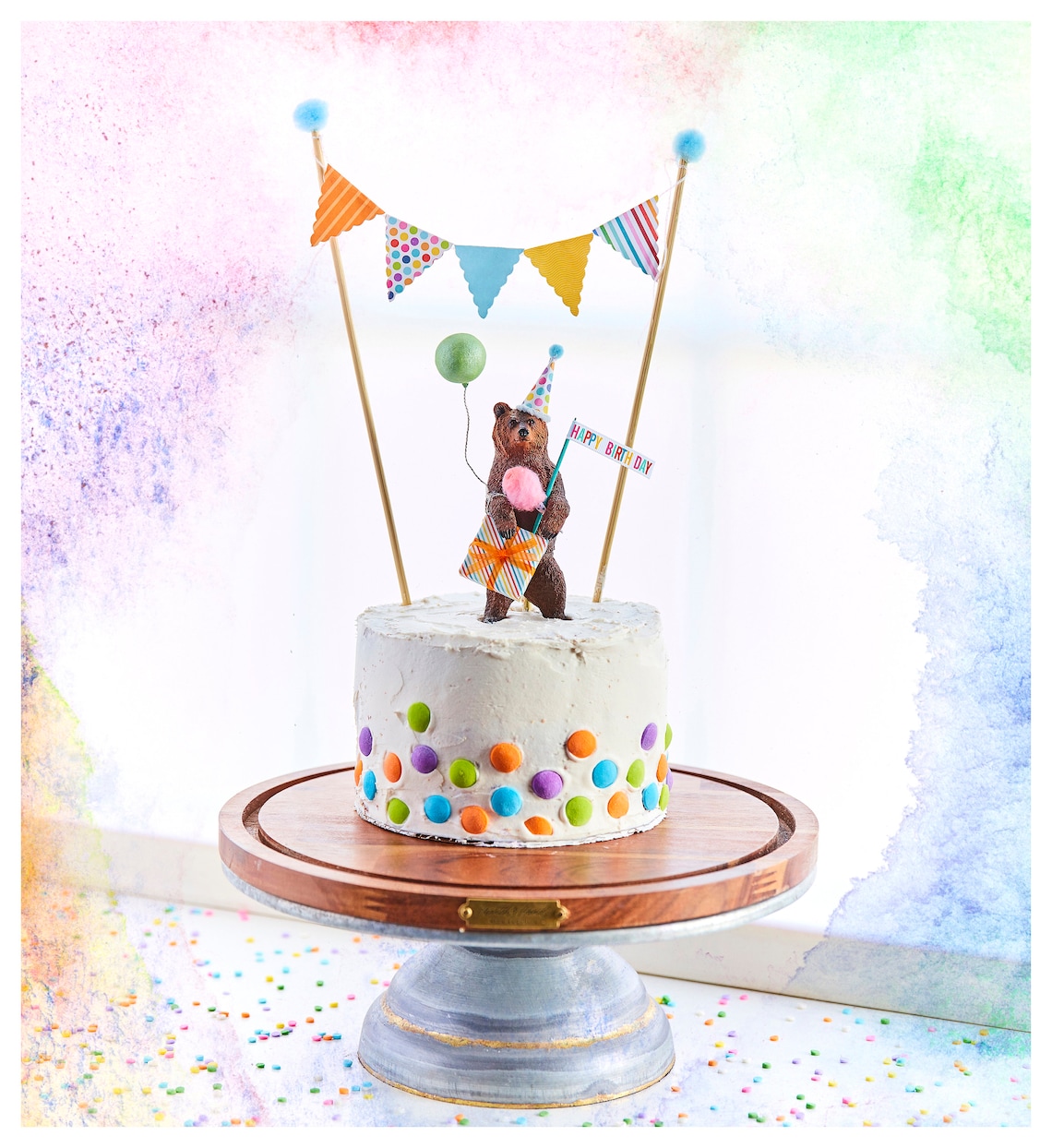 Grizzly Bear Birthday Cake Topper/party Animal Cake - Etsy