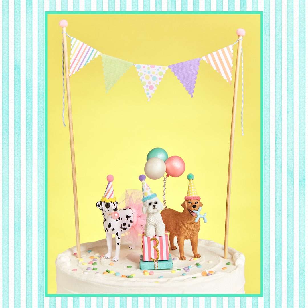 Party Animals / Dog Party Cake / Dog Cake Toppers / Puppy Cake Toppers ...