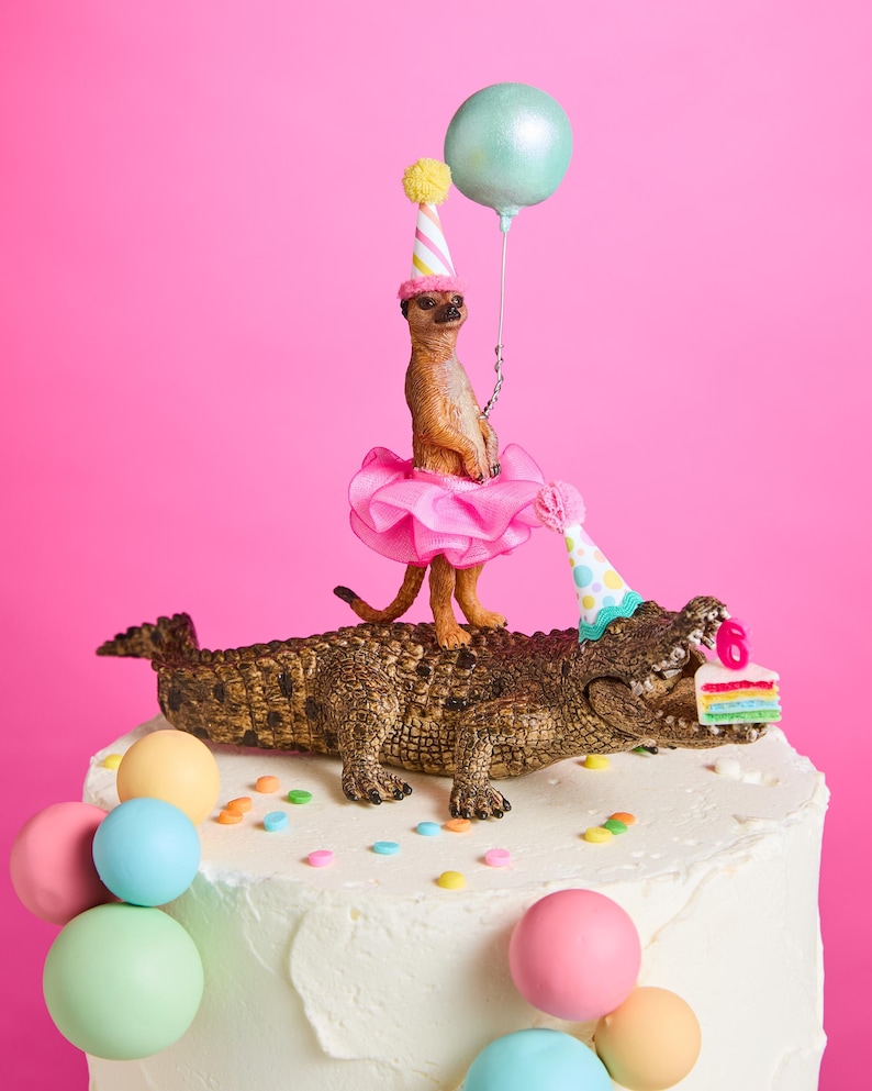 Meerkat and Crocodile Party Animal Cake Topper / Two Wild Theme ...