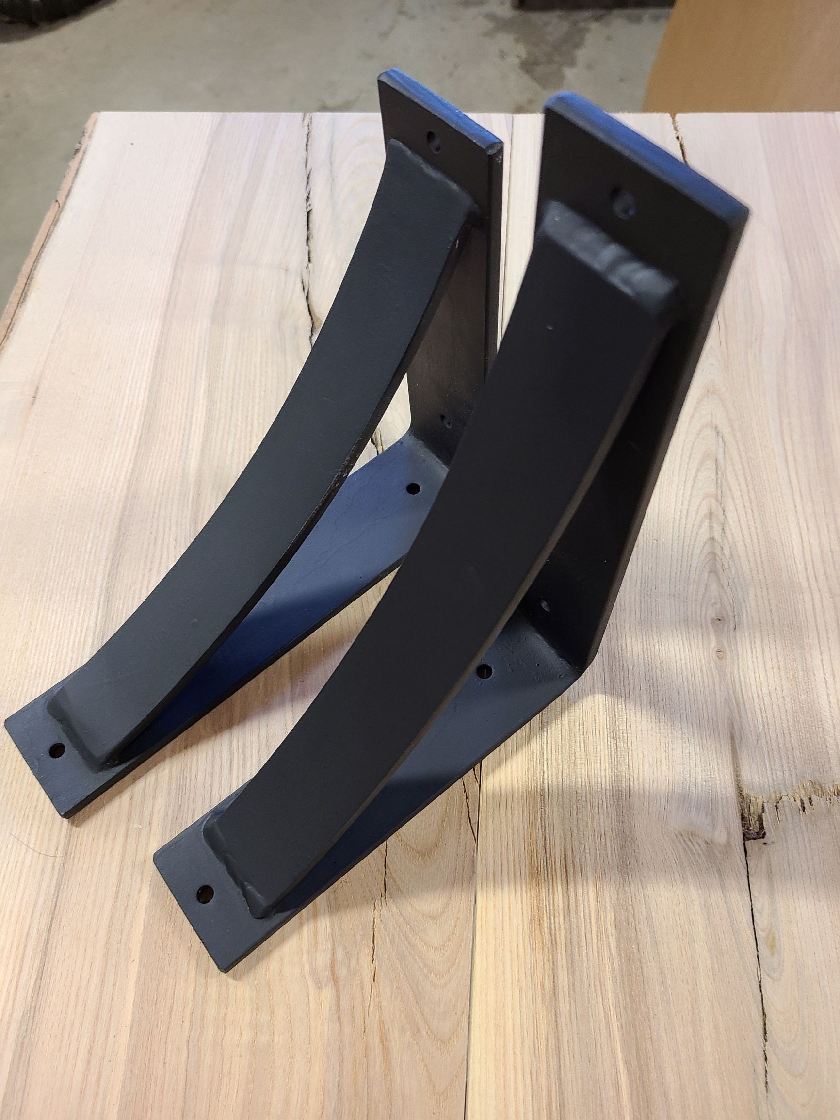 30 Live Edge Maple Shelf W/ Heavy Steel Shelf Brackets - Etsy