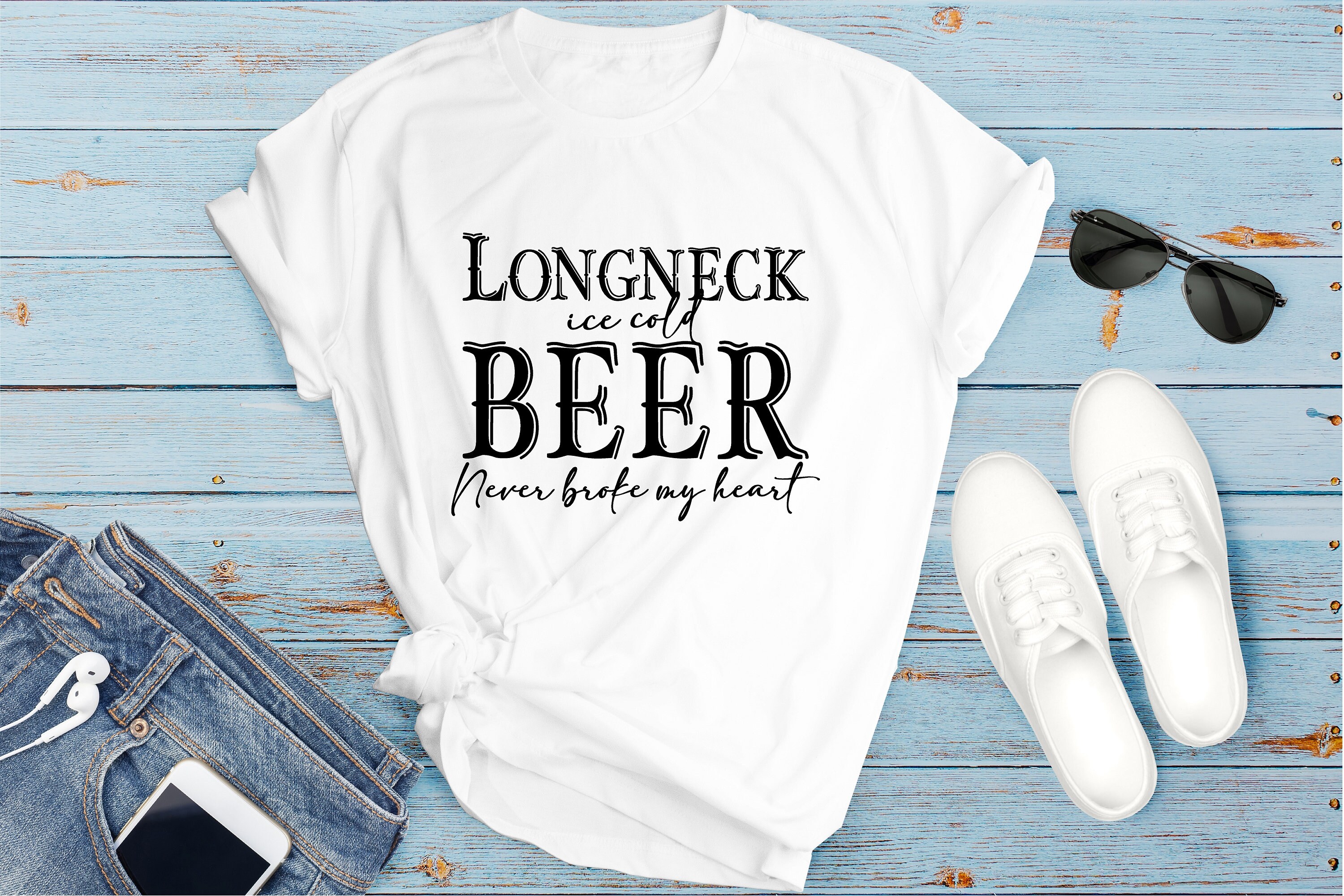 Long Neck Ice Cold Beer Never Broke My Heart SVG Song Lyrics - Etsy