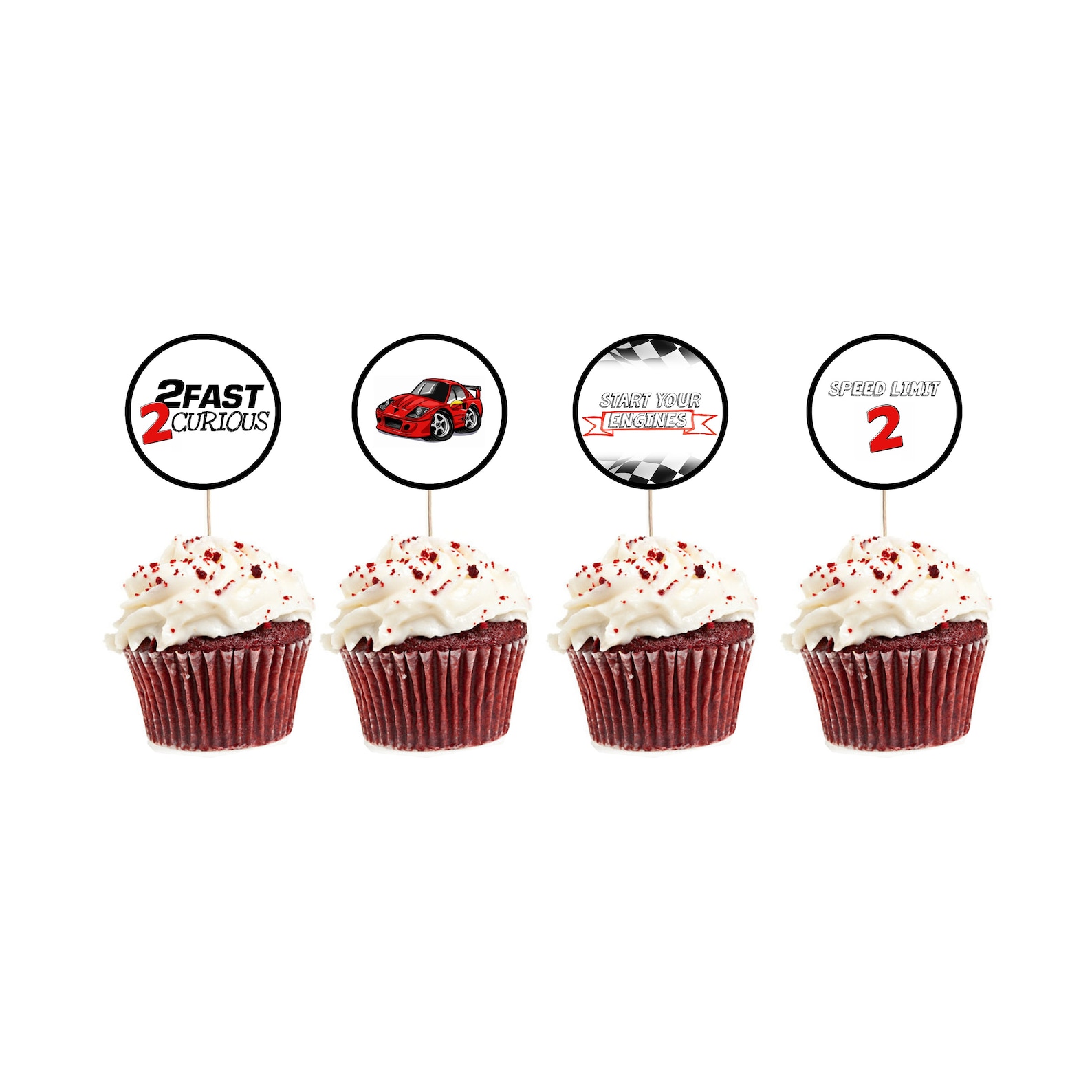 Two Fast Two Curious Birthday Decorations Racecar Birthday - Etsy