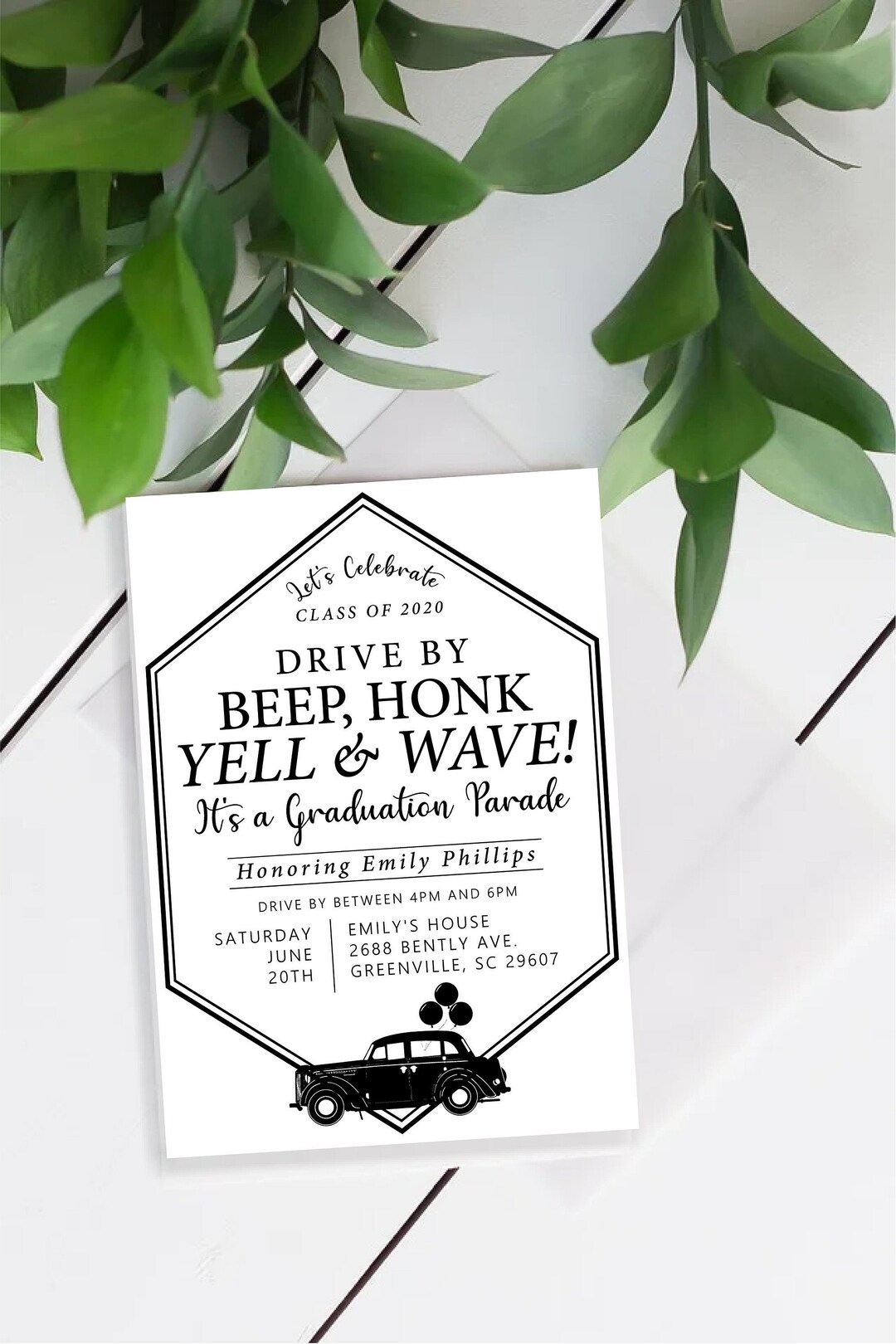 Drive by Graduation Parade Invitation, Drive by Graduation Party ...