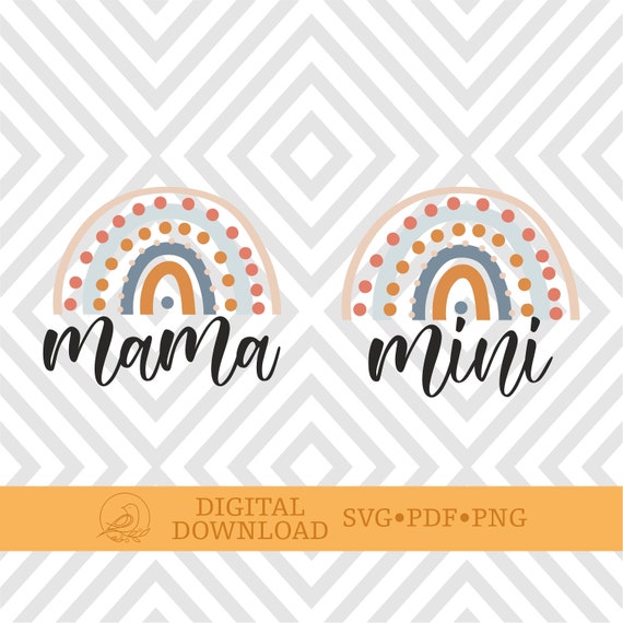 Mama and Mini SVG File Mother Daughter SVG Mother Son SVG | Etsy