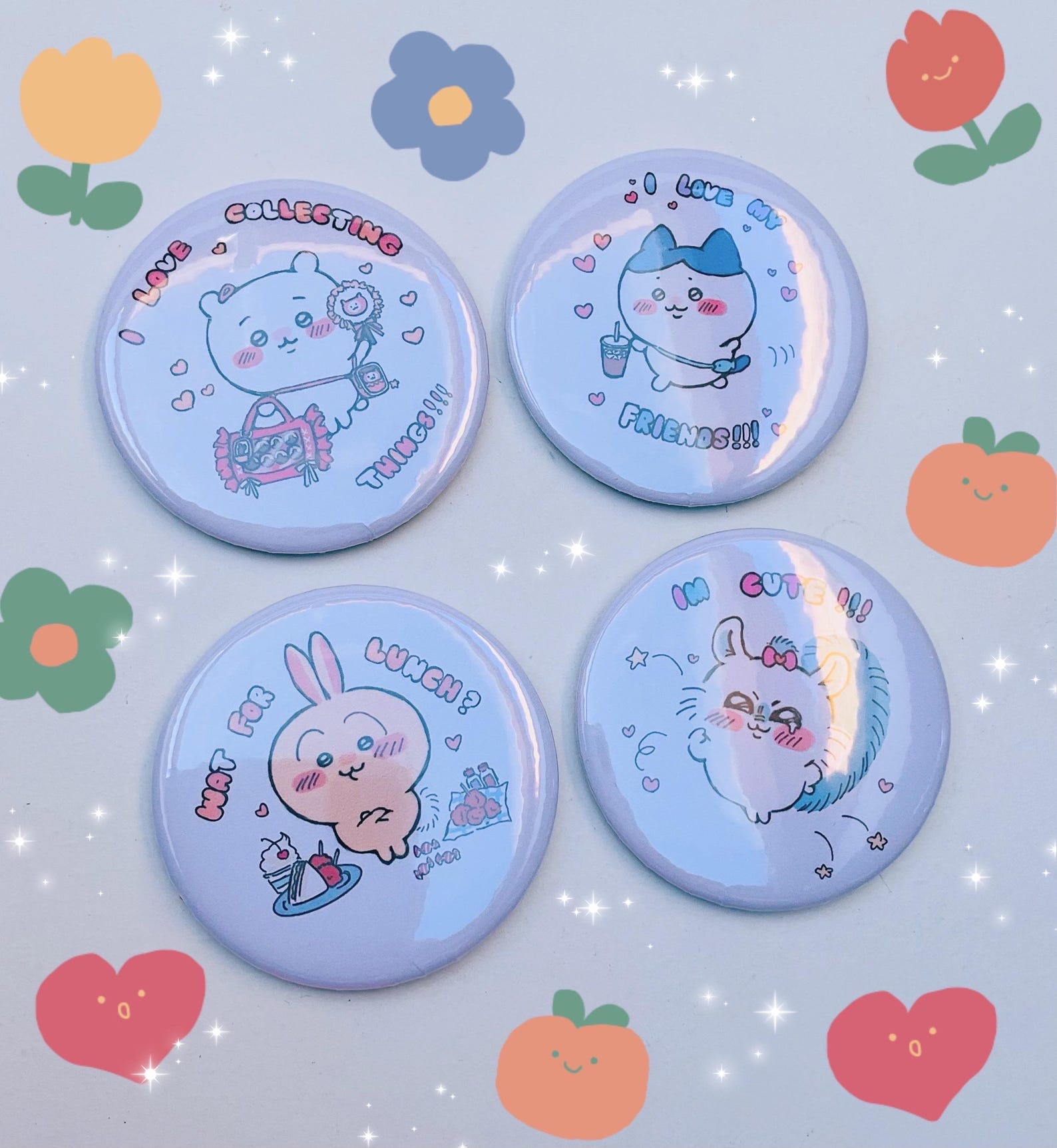 Chiikawa and Friends 58mm Badges - Etsy