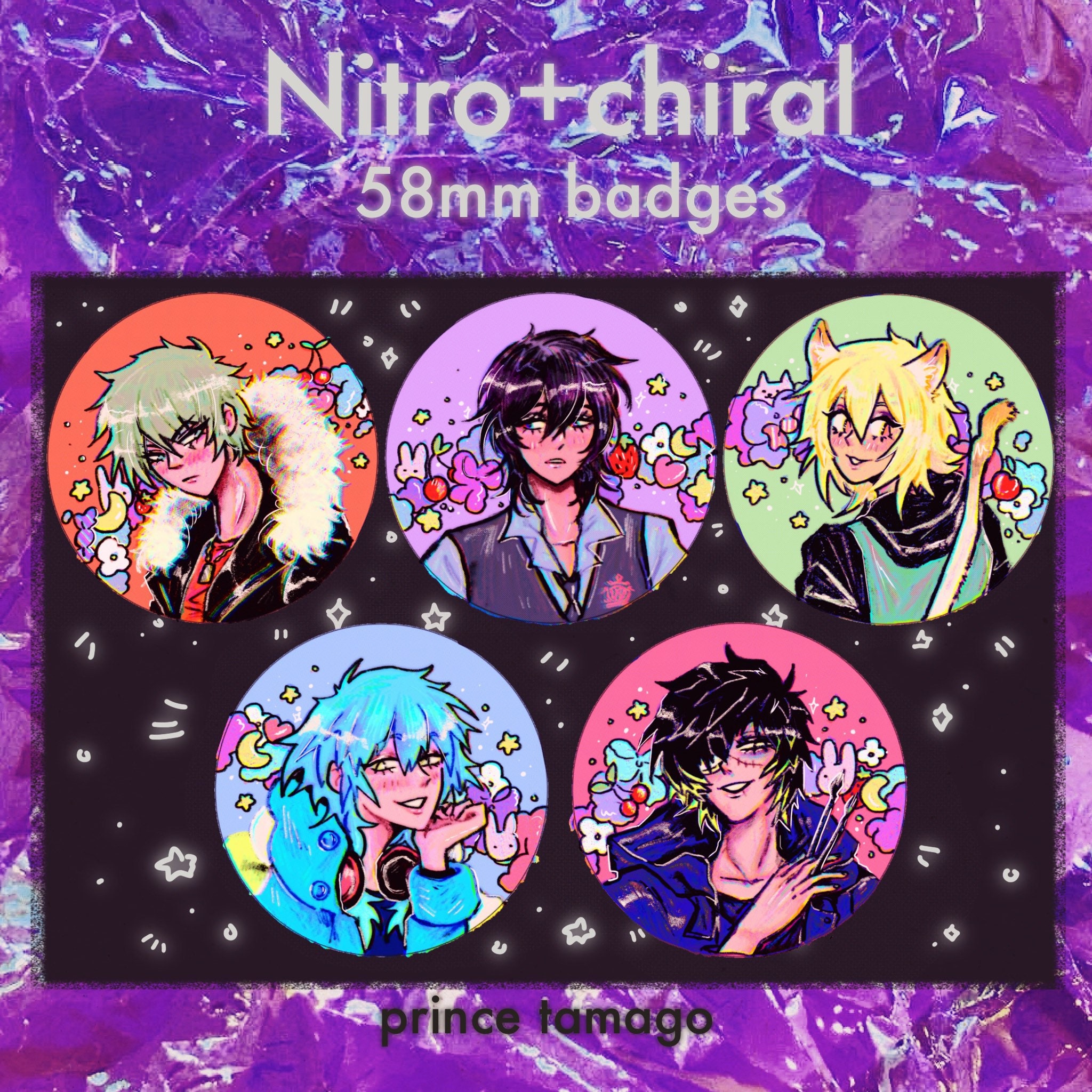 Nitrochiral Protag 58mm Badges | Etsy
