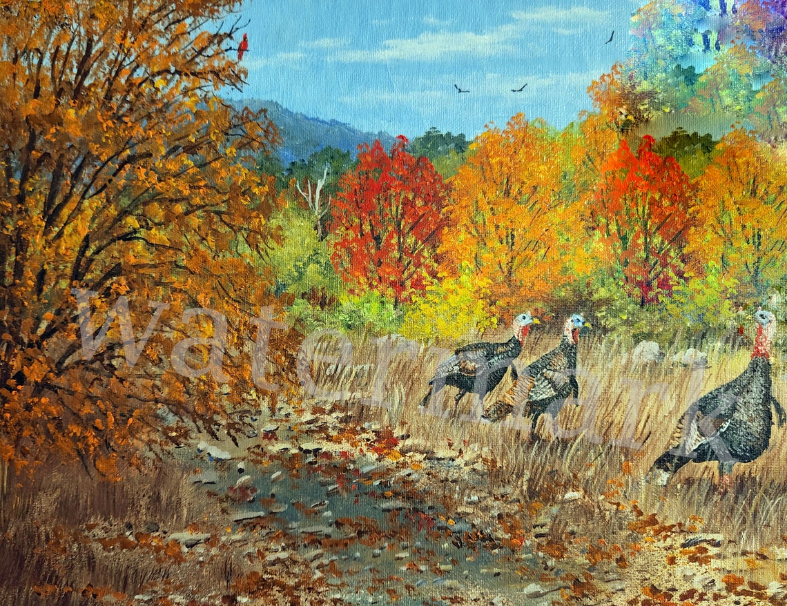 Wild Turkey Big Tom Gobbler Leyendecker Illustration Thanksgiving - Etsy