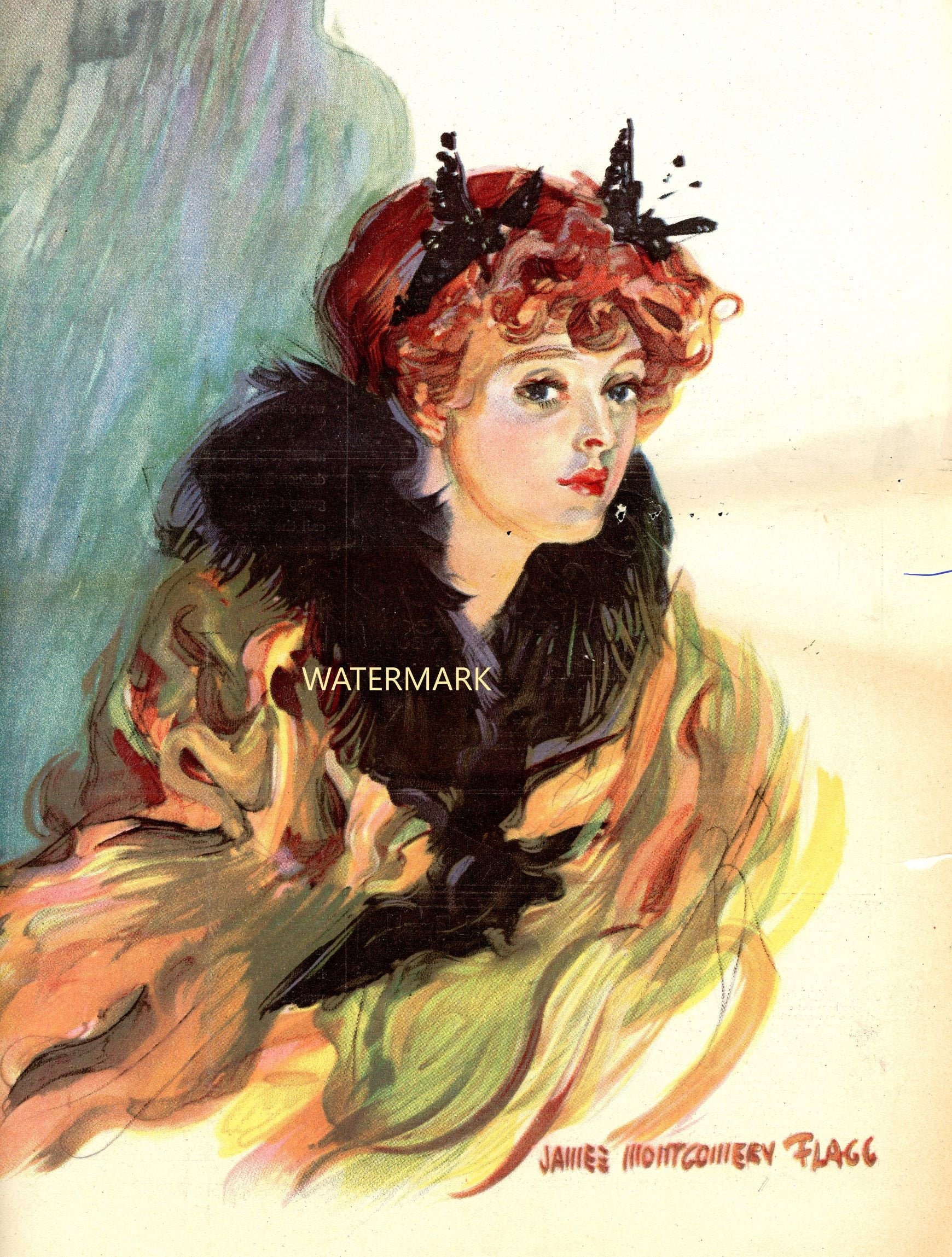 Red-head Model 1910 James Montgomery Flagg - Etsy