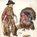 Wild Turkey Big Tom Gobbler Leyendecker Illustration Thanksgiving - Etsy
