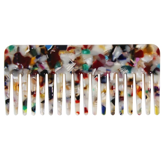 Multi Coloured Rectangle Hair Comb | Etsy