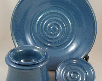 Platter Set FREE SHIPPING hand Painted Hand-thrown by Patrick Tutt - Etsy