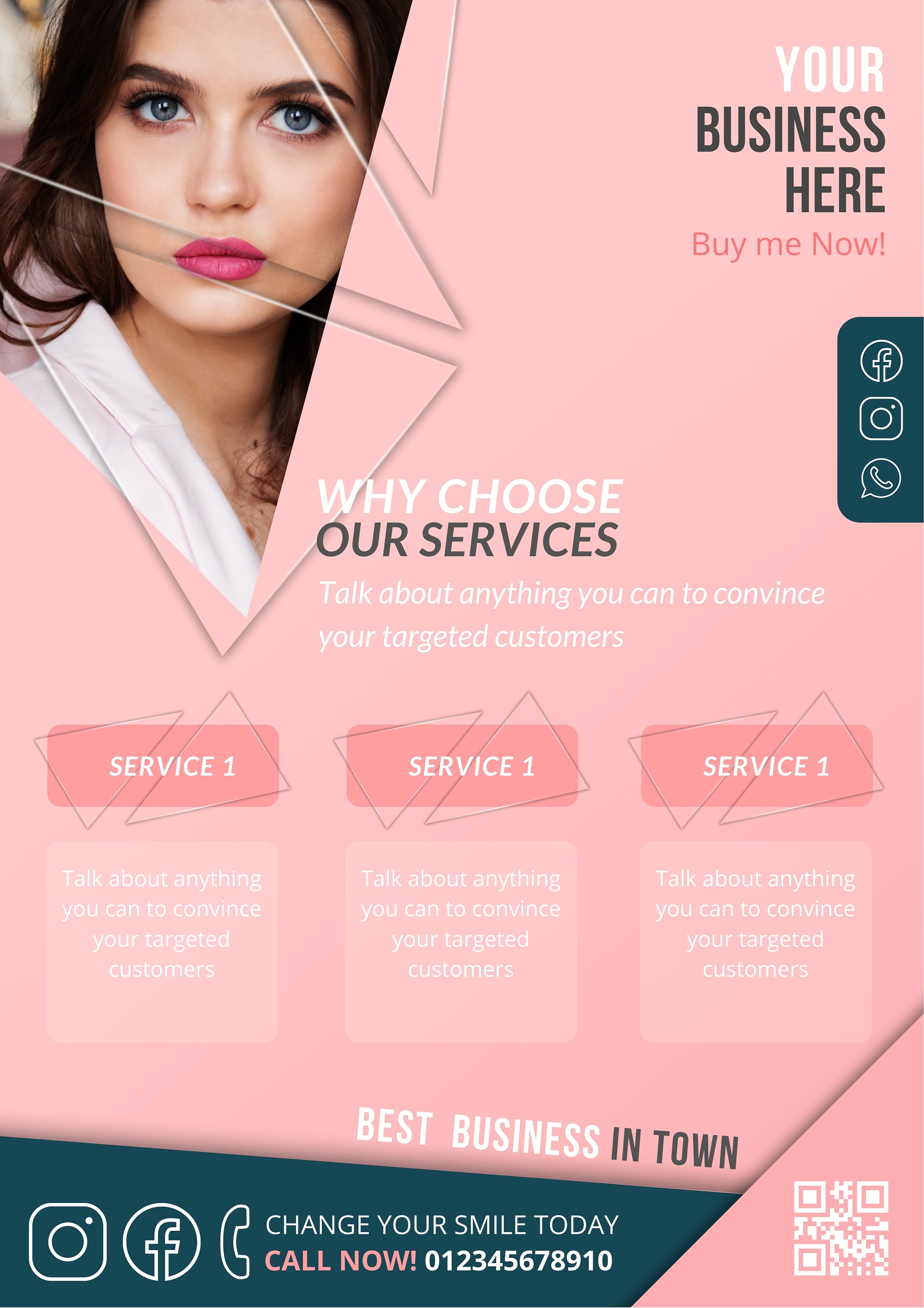 Flyer Template Flyer Design Canva Template Multipurpose Etsy Espa a