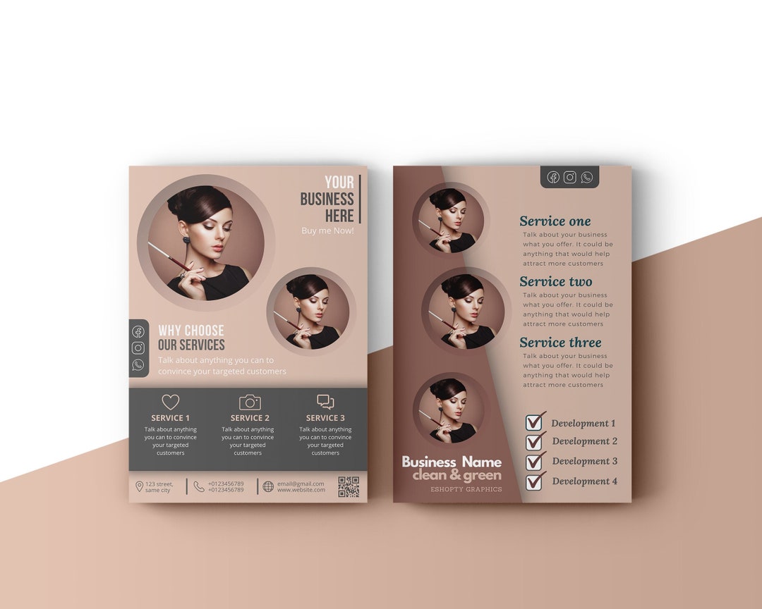 A6 Flyer Template, A6 Flyer Design, Fully Editable Template, Edit ...