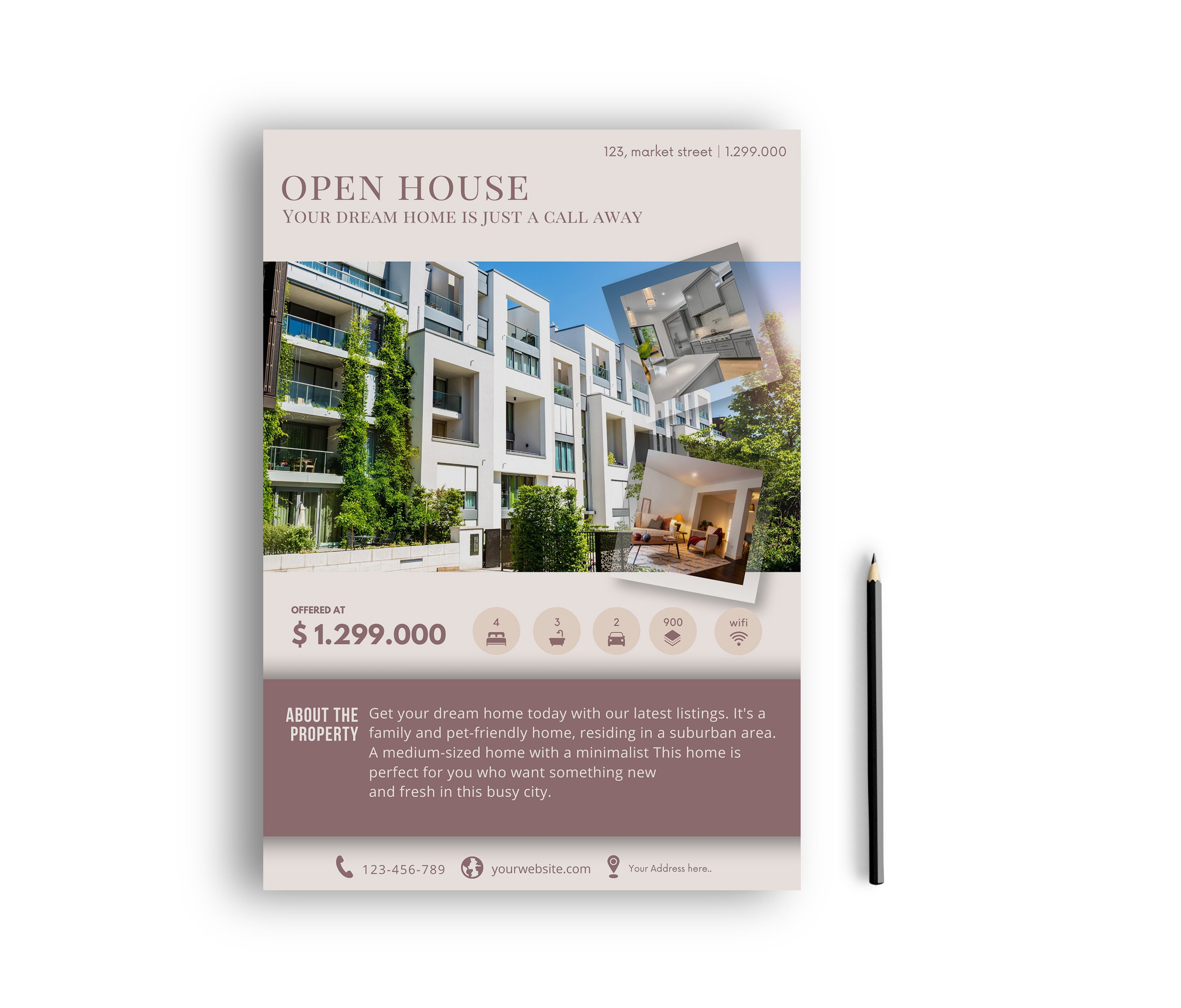 Open House Flyer Template Real Estate Marketing Flyer Real Estate ...