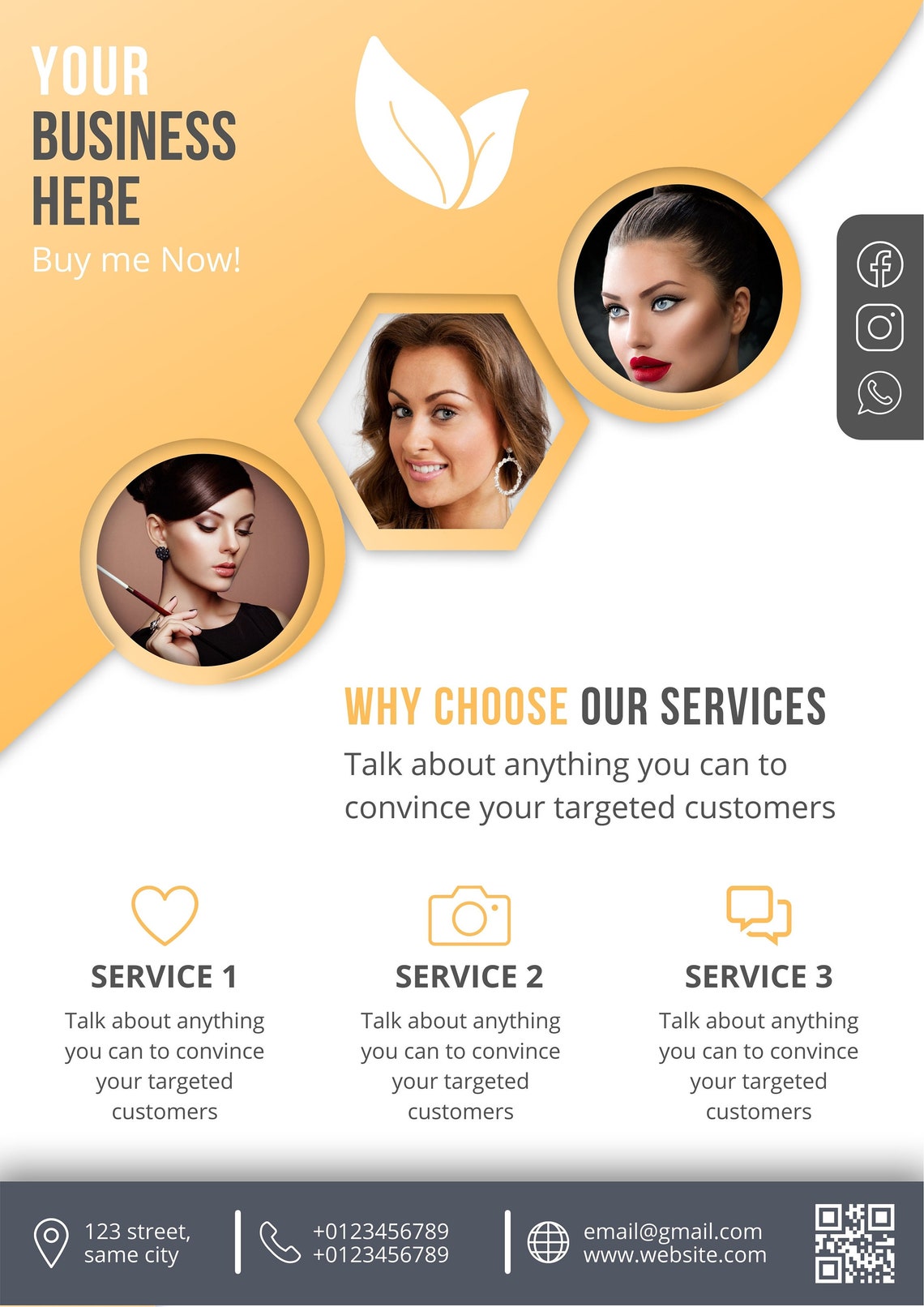 Flyer template flyer design canva template Multipurpose | Etsy