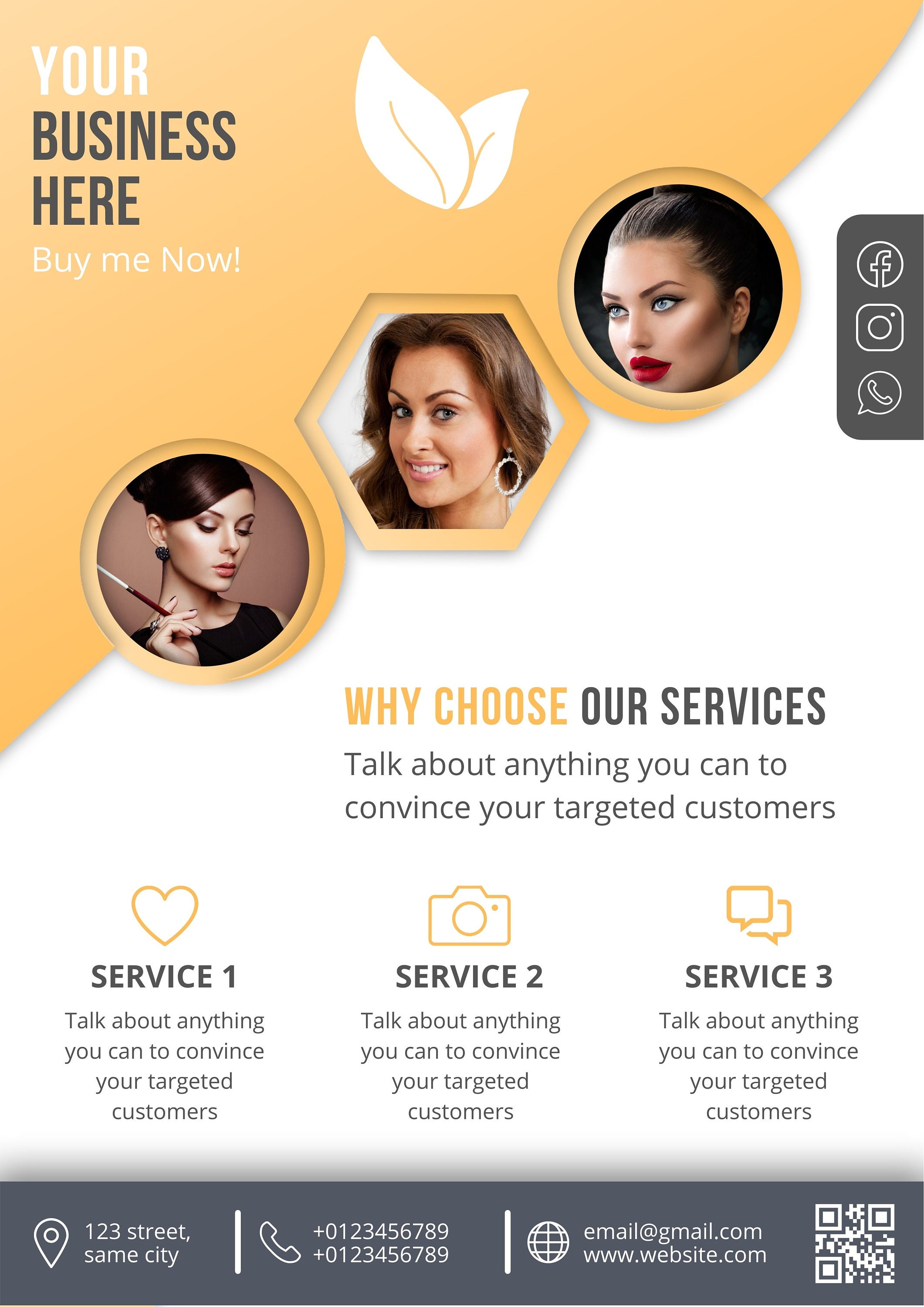 Flyer template flyer design canva template Multipurpose | Etsy