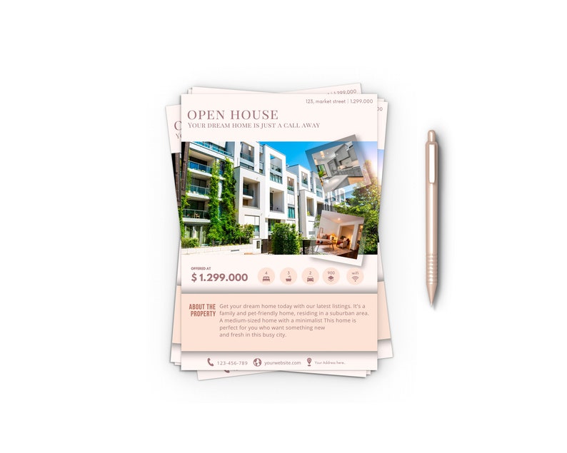 Open House Flyer Template Real Estate Marketing Flyer Real Estate ...