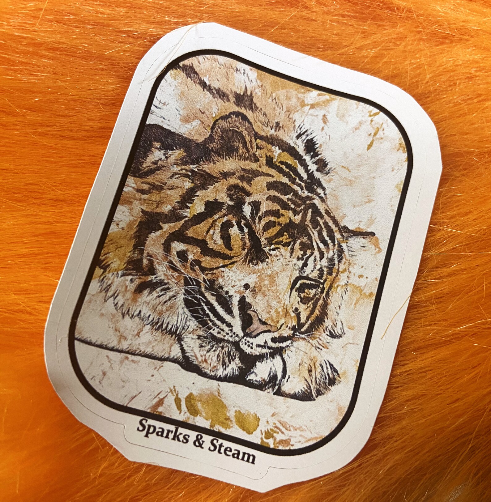 Cat Nap Tiger Art Vinyl Sticker - Etsy