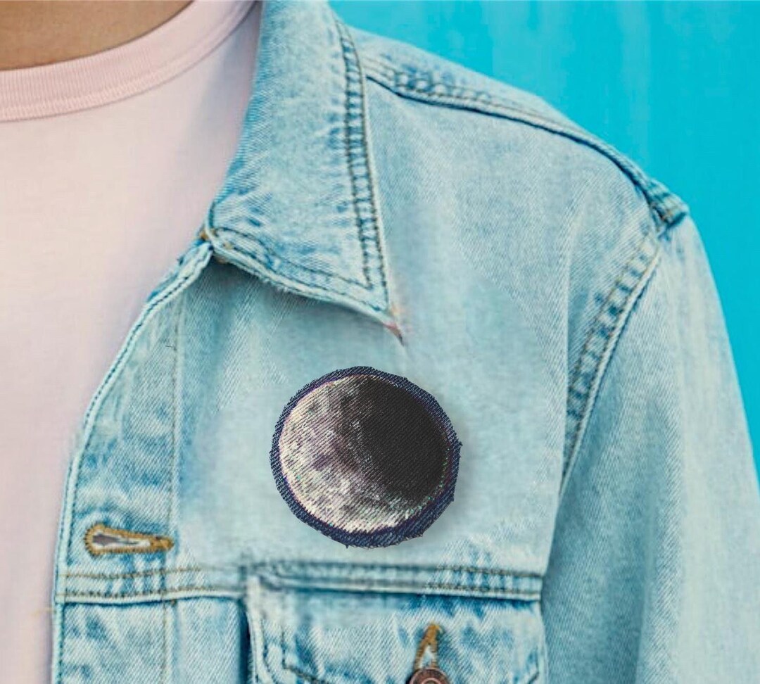 Moon Patch – Hand Painted Accessory – Denim Patch for Jackets & Bags - Etsy